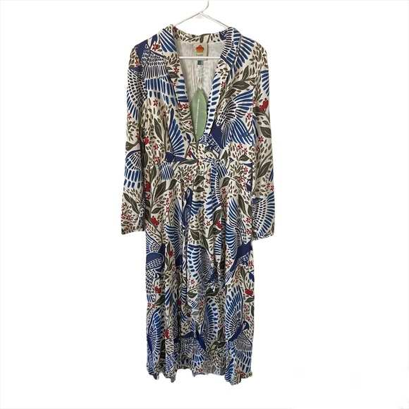 FARM Rio | Dresses | Nwt Farm Rio Blue Macaw Flight Maxi Dress Size S ...